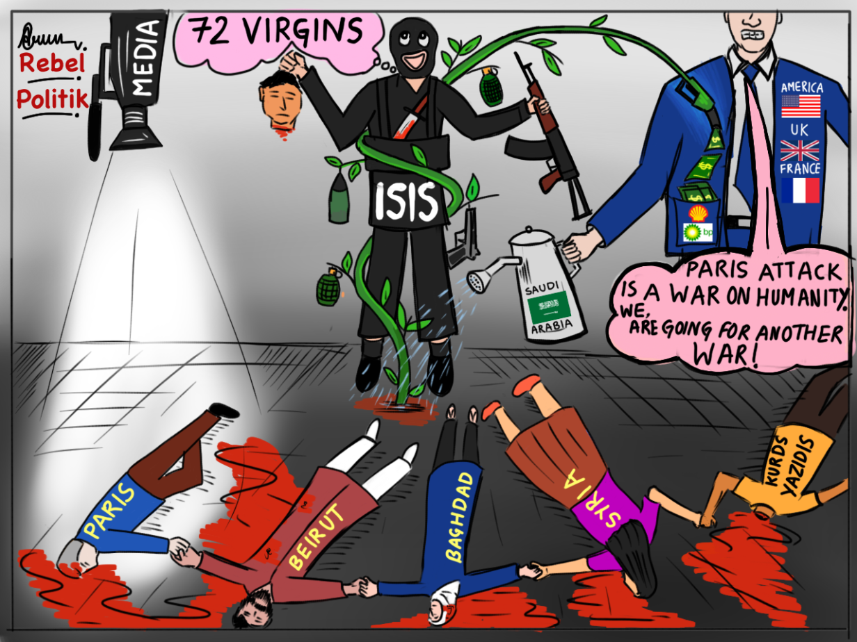 [Cartoon] Paris Attacks:The Untold Truth – Rebel Politik